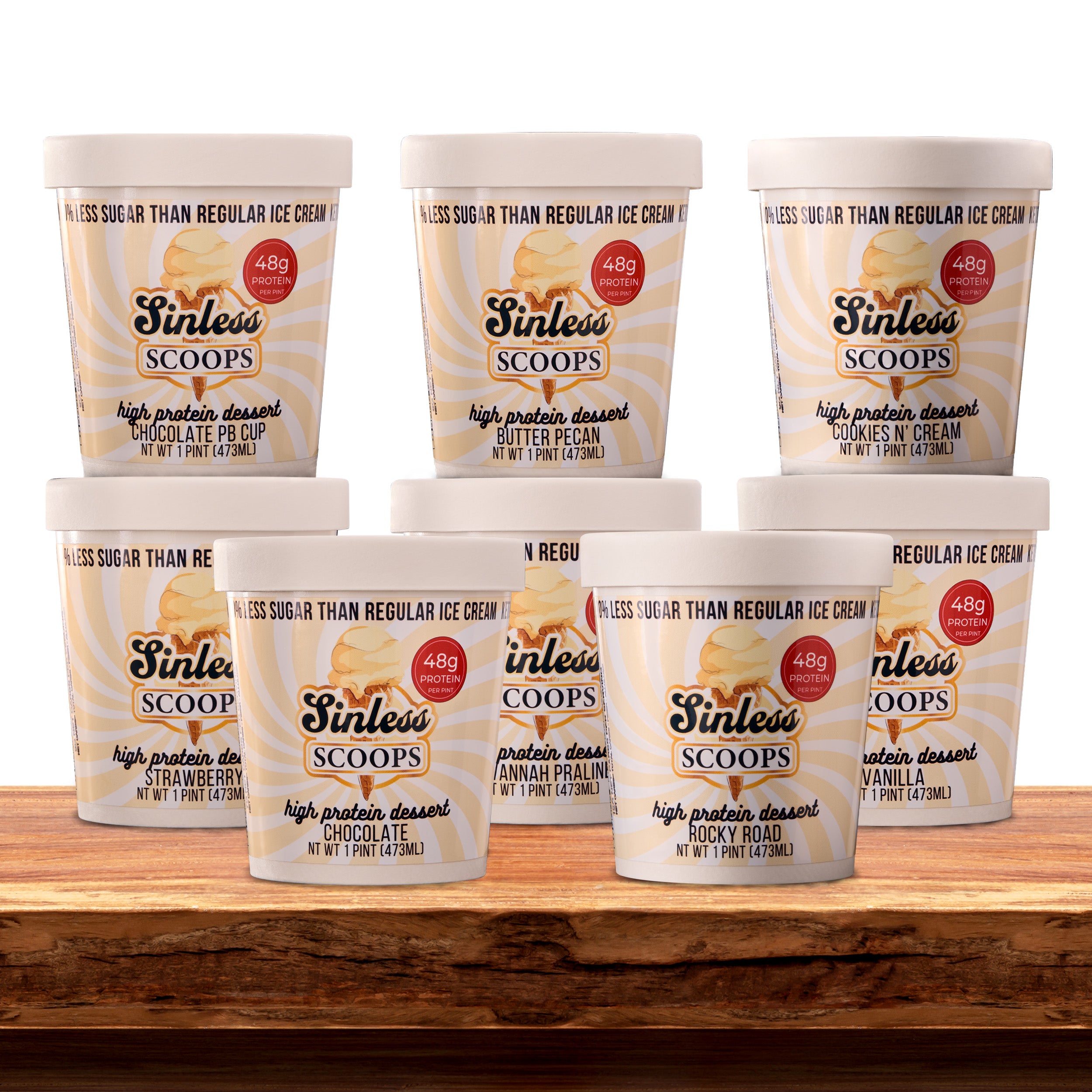(Assorted 8 Pint) Sinless Indulgence - Fan Favorites – Sinless Scoops